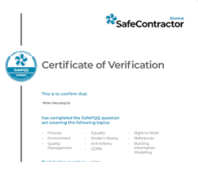 Permits and Accreditation - Whites Recycling
